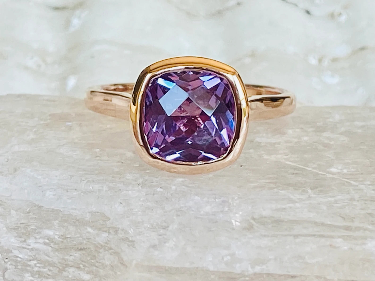 Alexandrite Bezel Solitaire Engagement Ring – Scott Bonomo Diamond Setting
